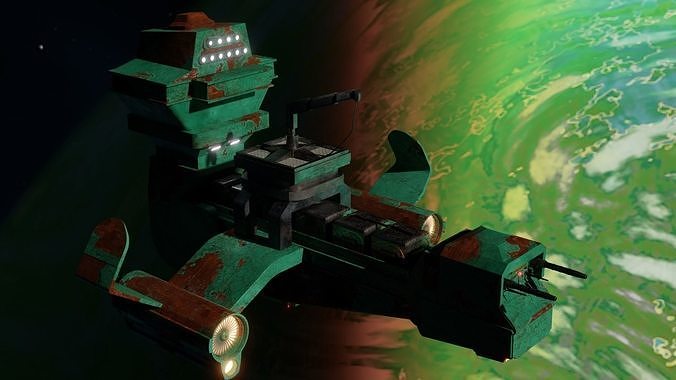 Space cargo ship Optional textures included 3D model | CGTrader