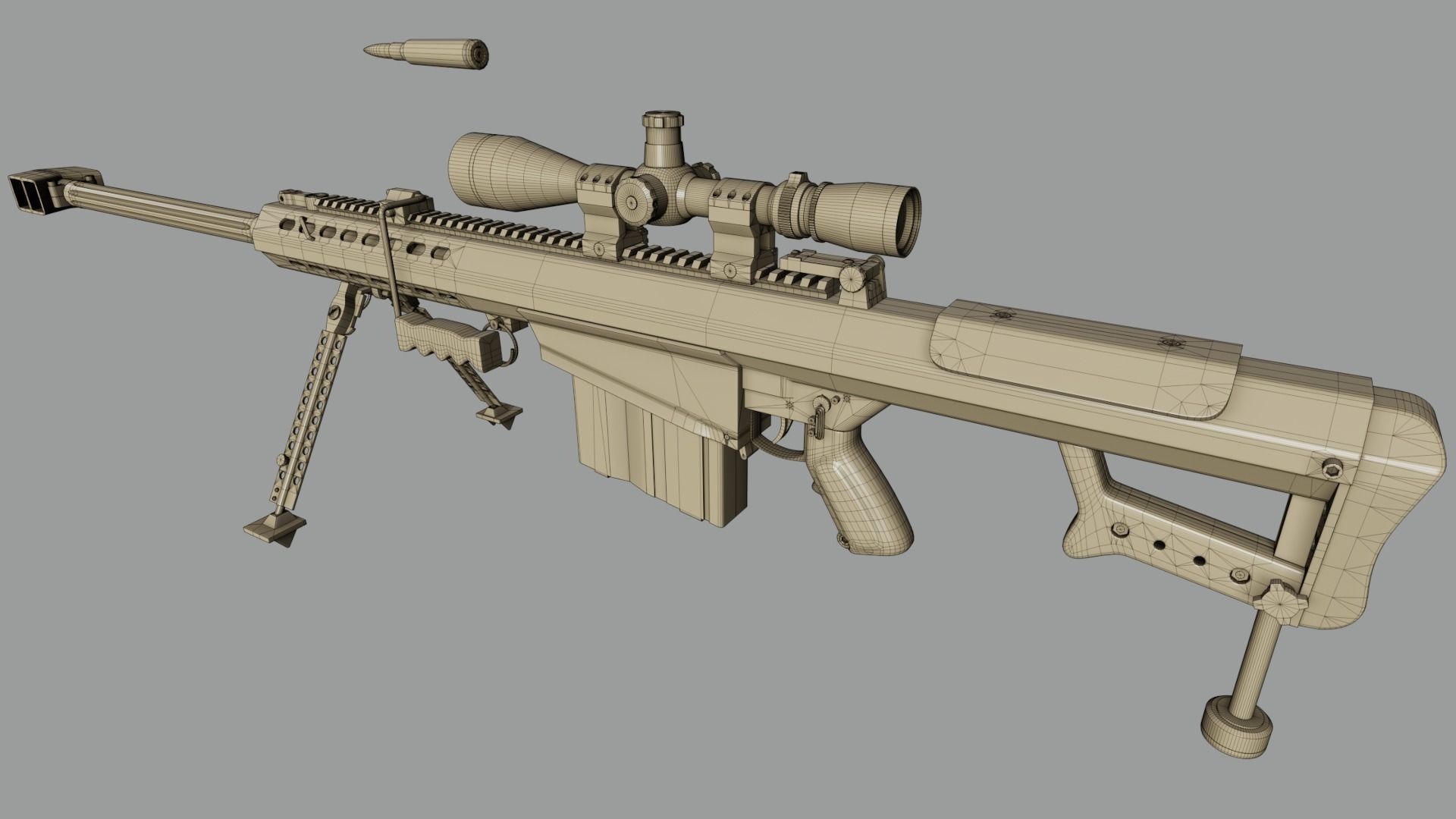 3D model Barrett M107 VR / AR / low-poly | CGTrader