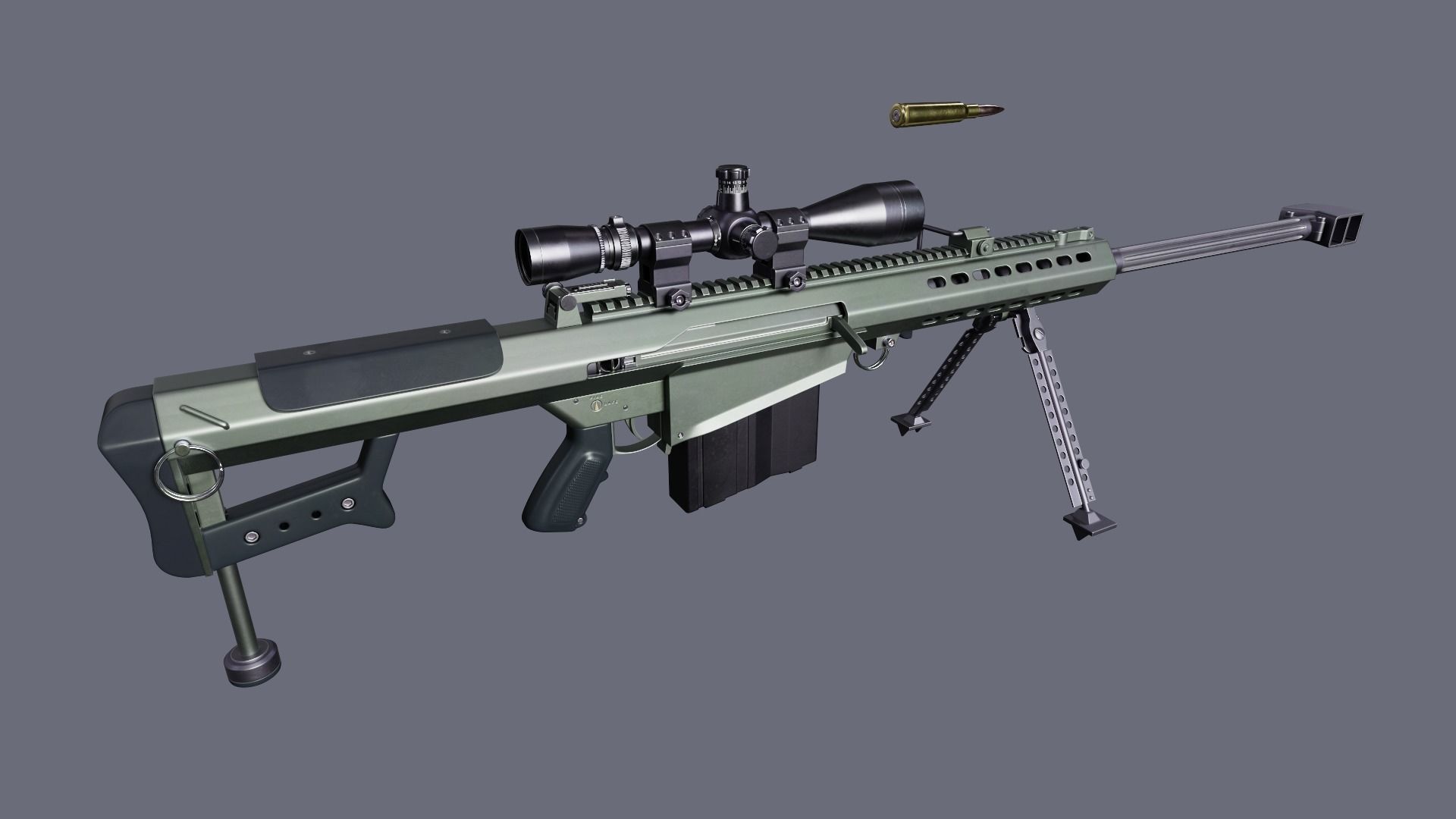 3D model Barrett M107 VR / AR / low-poly | CGTrader