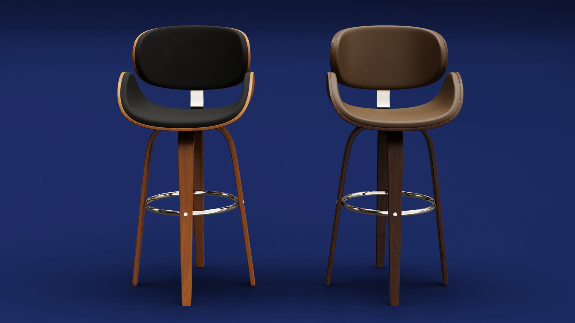 Modern Wood Stool 3D model | CGTrader