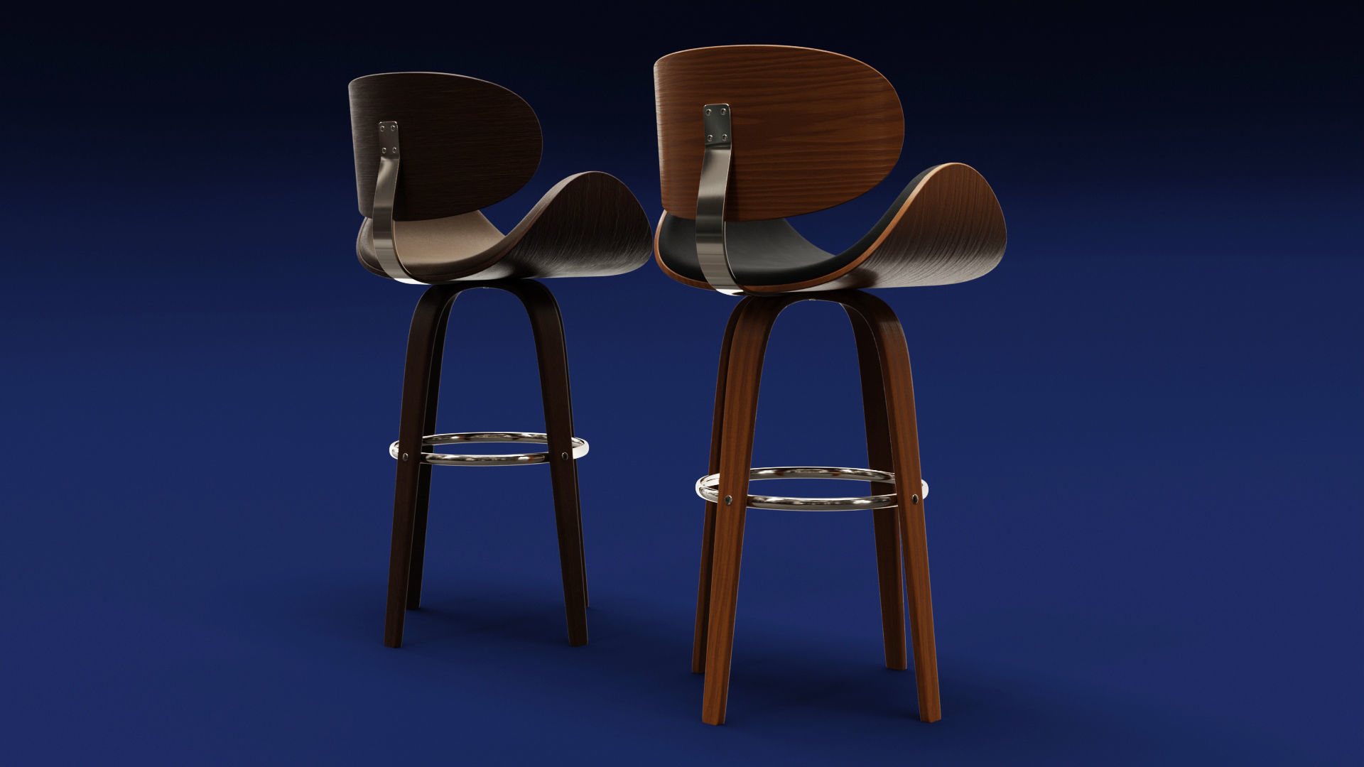 Modern Wood Stool 3D model | CGTrader