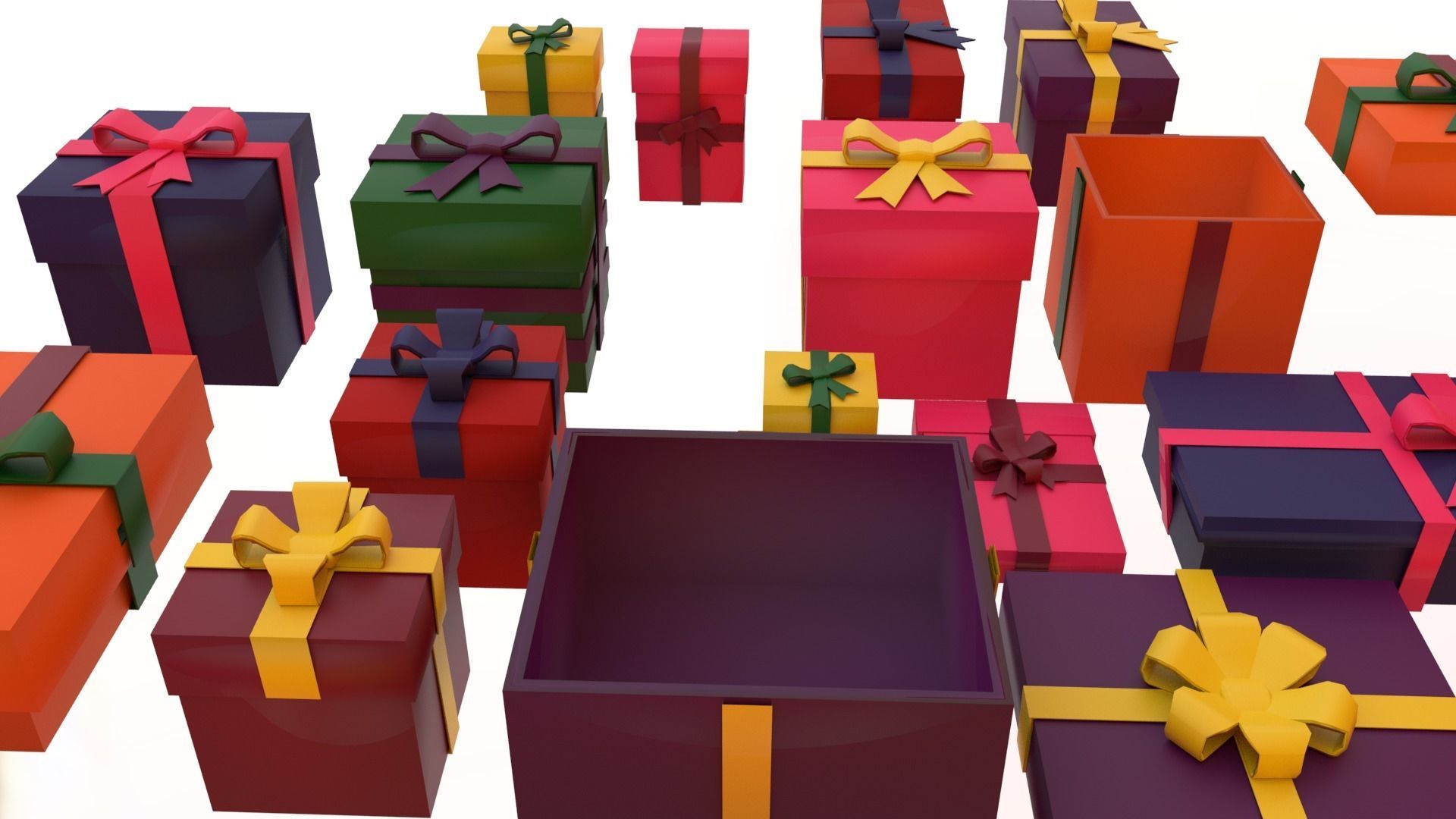 3D model Christmas presents pack VR / AR / low-poly | CGTrader