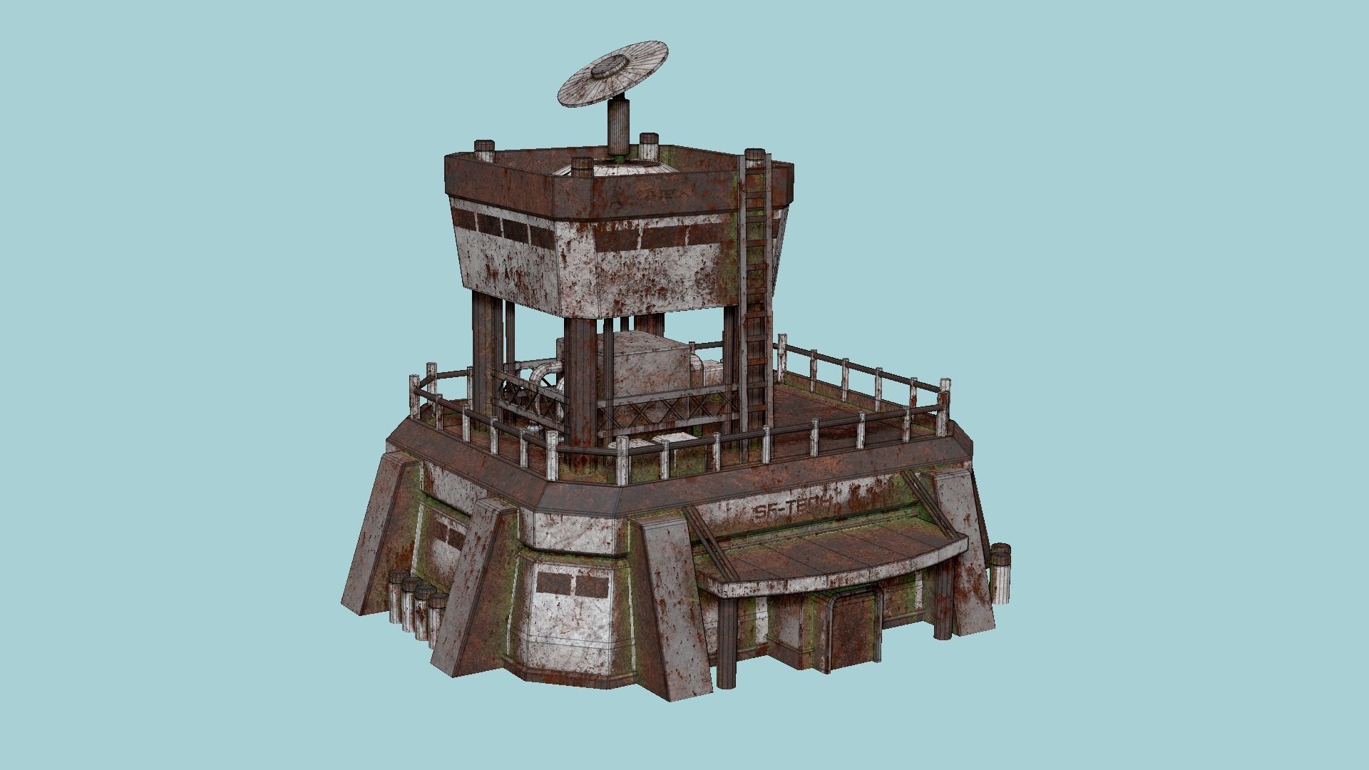 3D model SciFi Facility B10 Abandoned - Sci Fi Exterior Design VR / AR ...