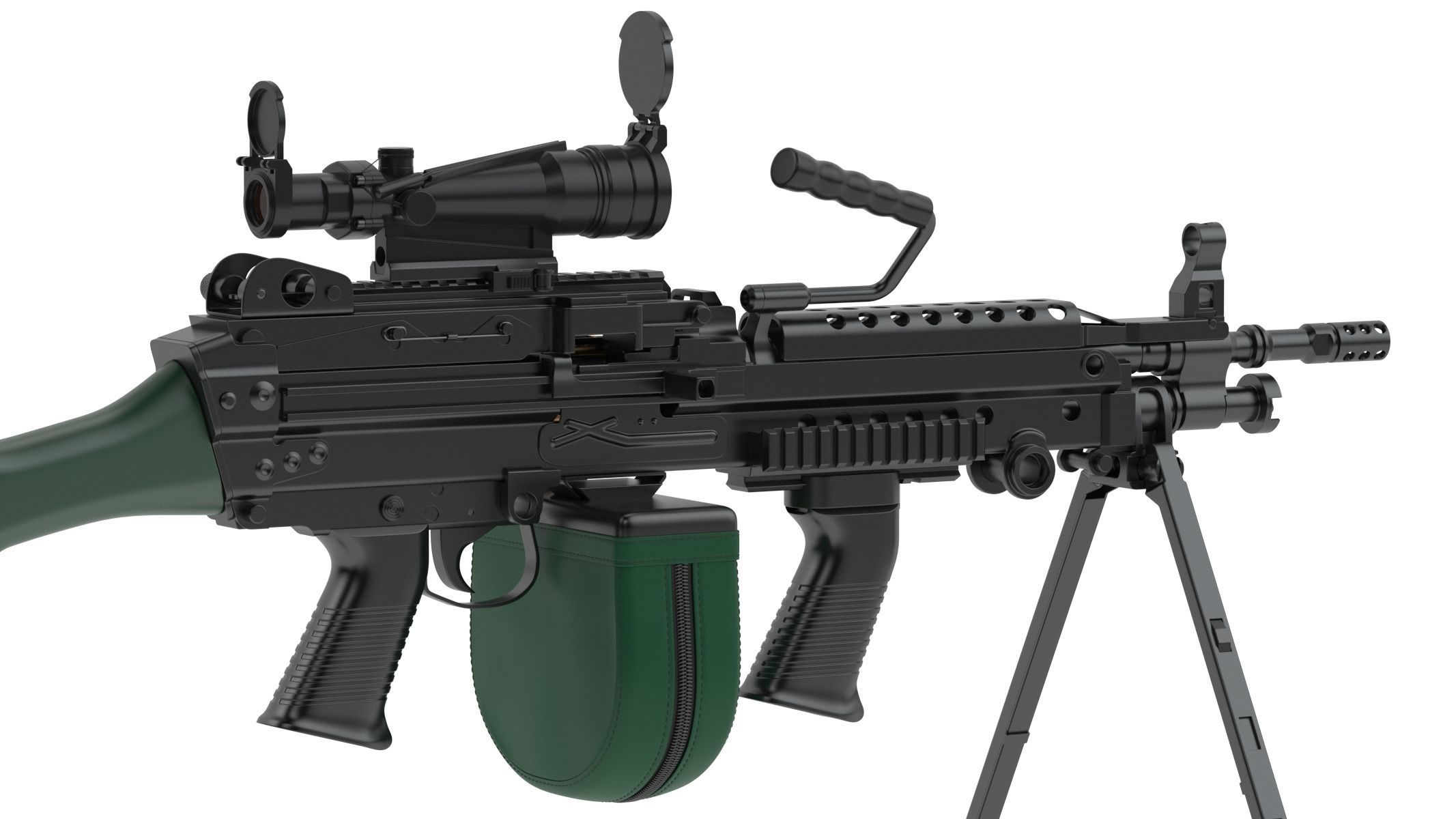 M249 Light Machine Gun 3D model | CGTrader