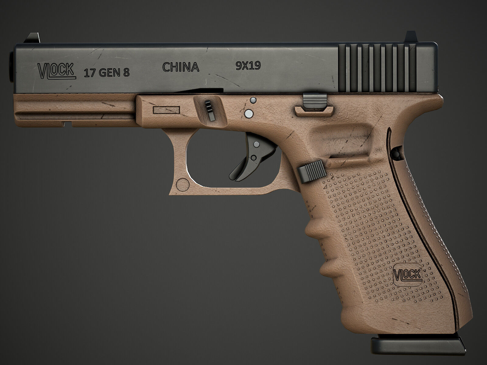 3D model AAA Glock Game Ready PBR VR / AR / low-poly | CGTrader