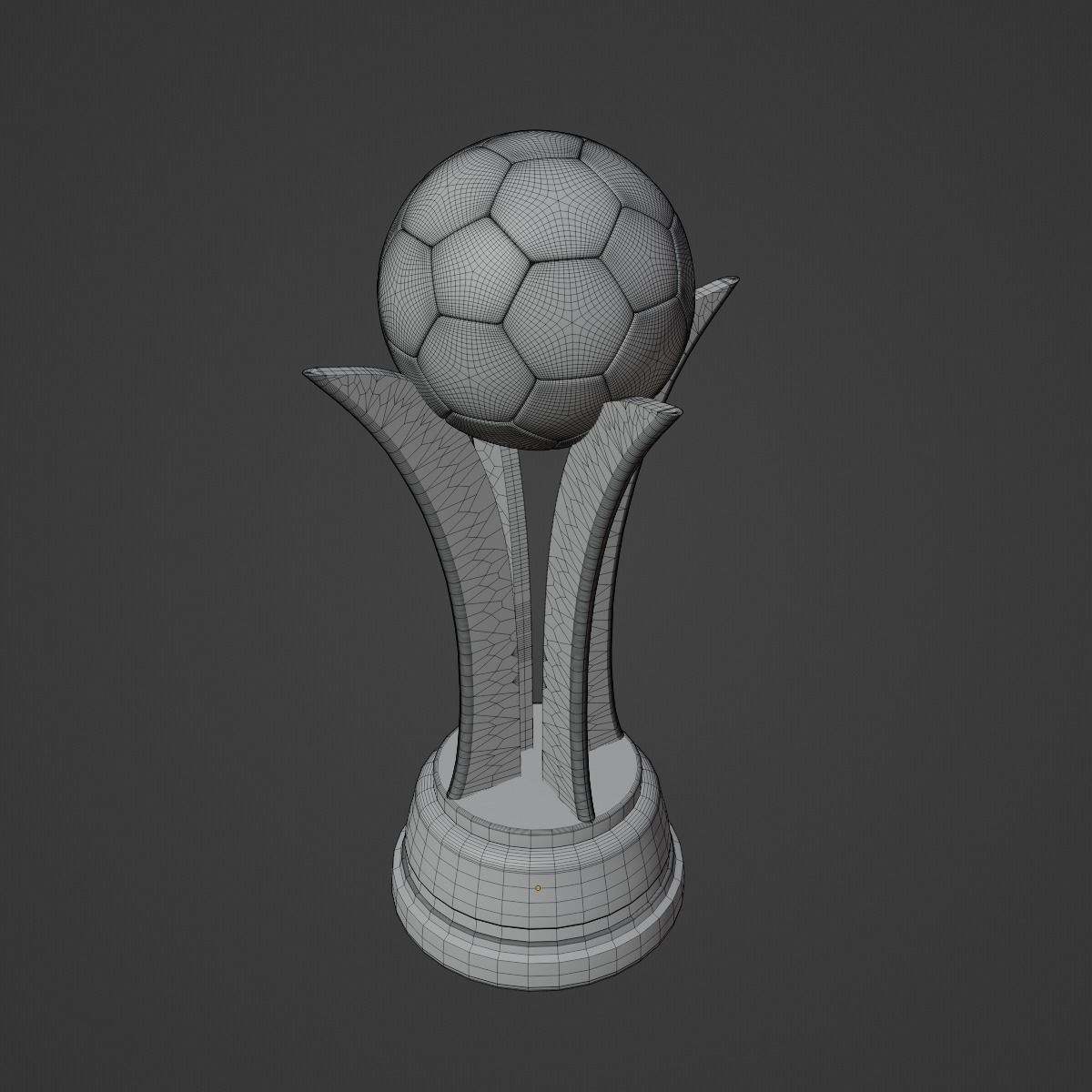 Silver Football Cup 3D model | CGTrader