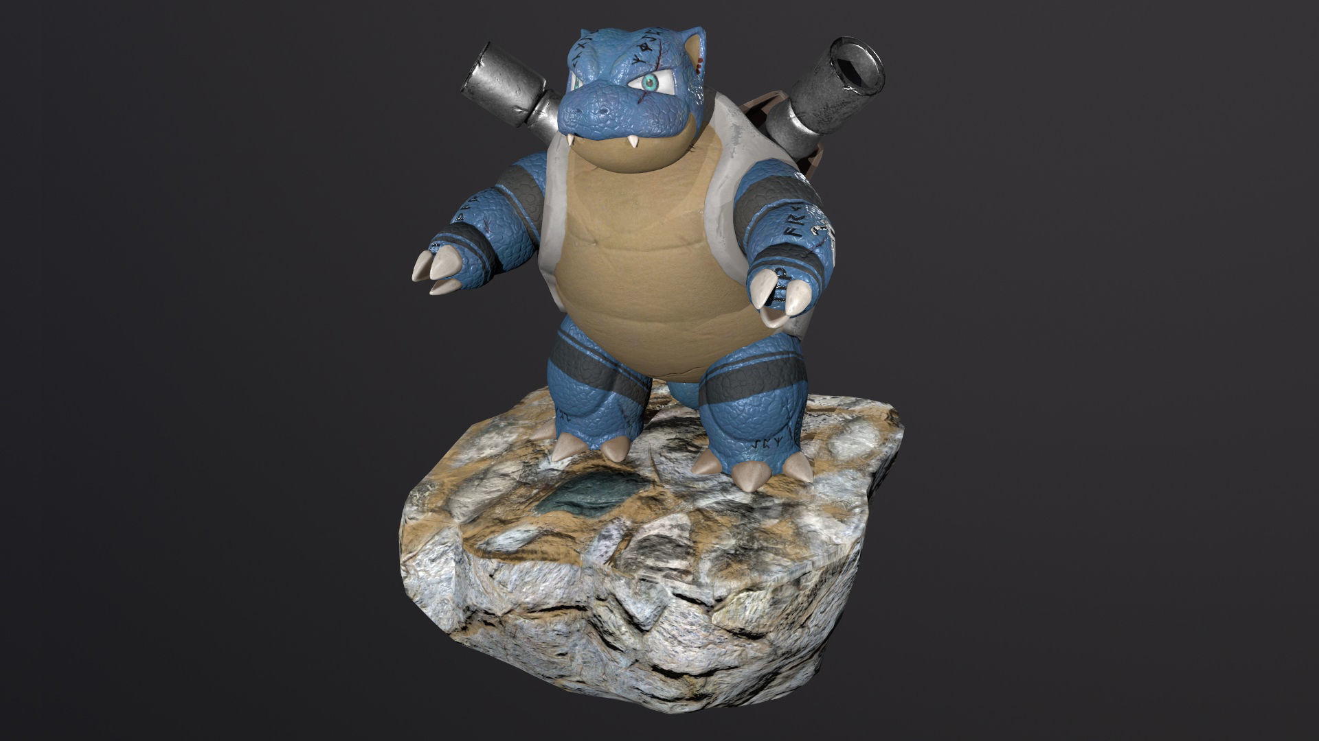 3D model Battle Blastoise VR / AR / low-poly | CGTrader