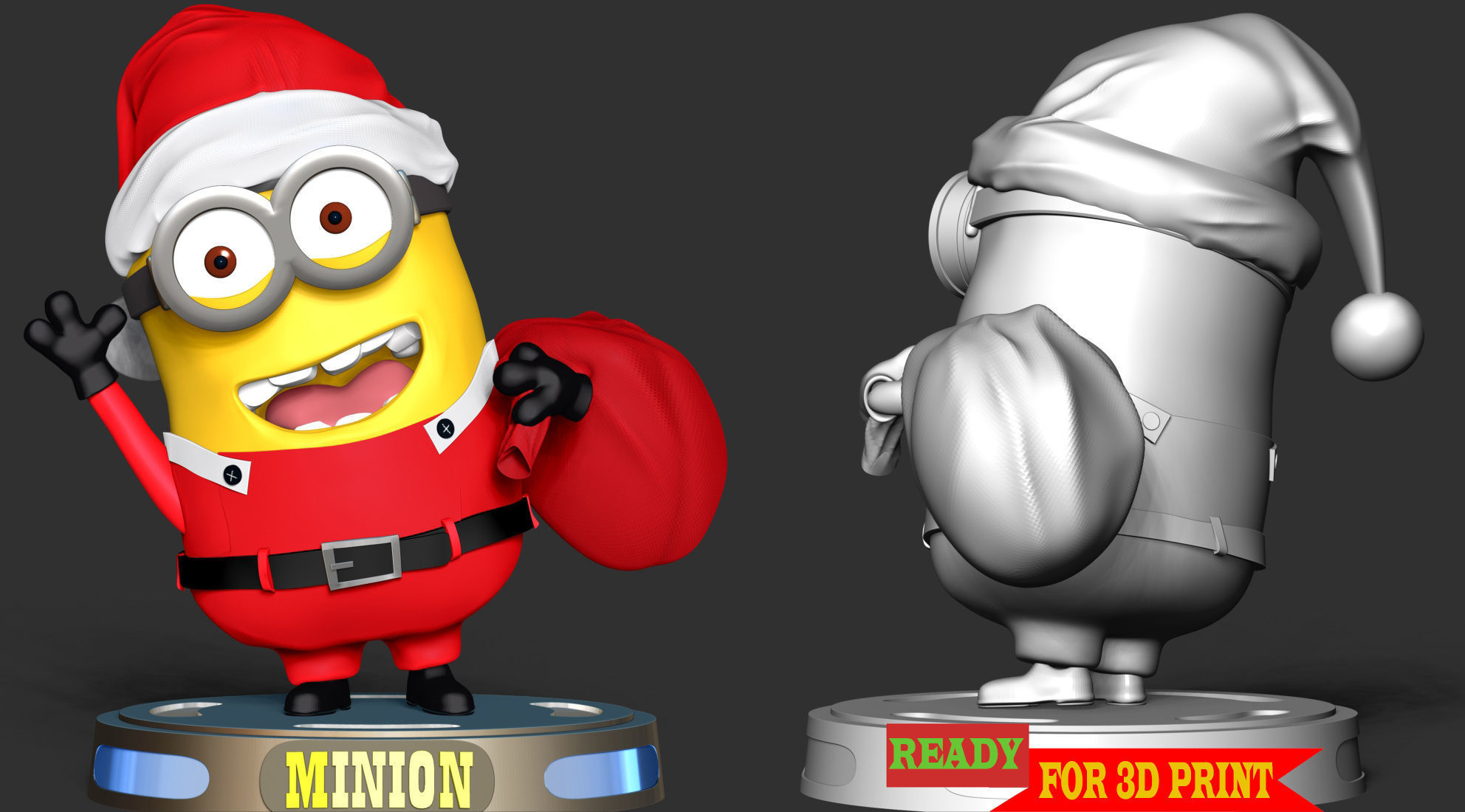 Santa Dave Minion 3D model 3D printable | CGTrader