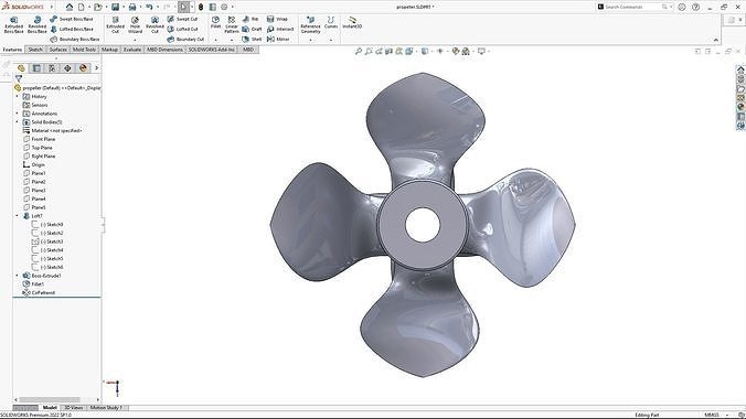High-Performance Revolutionary SolidWorks Propeller Design 3D model 3D ...
