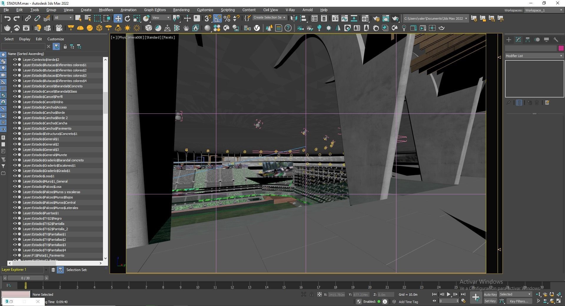 Stadium and sports complex 3D model | CGTrader