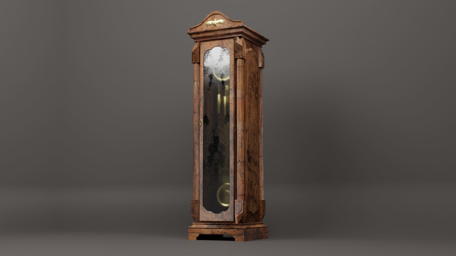 3D model Antiqued 3D Wooden Clock With Blender and Substance Painter VR ...