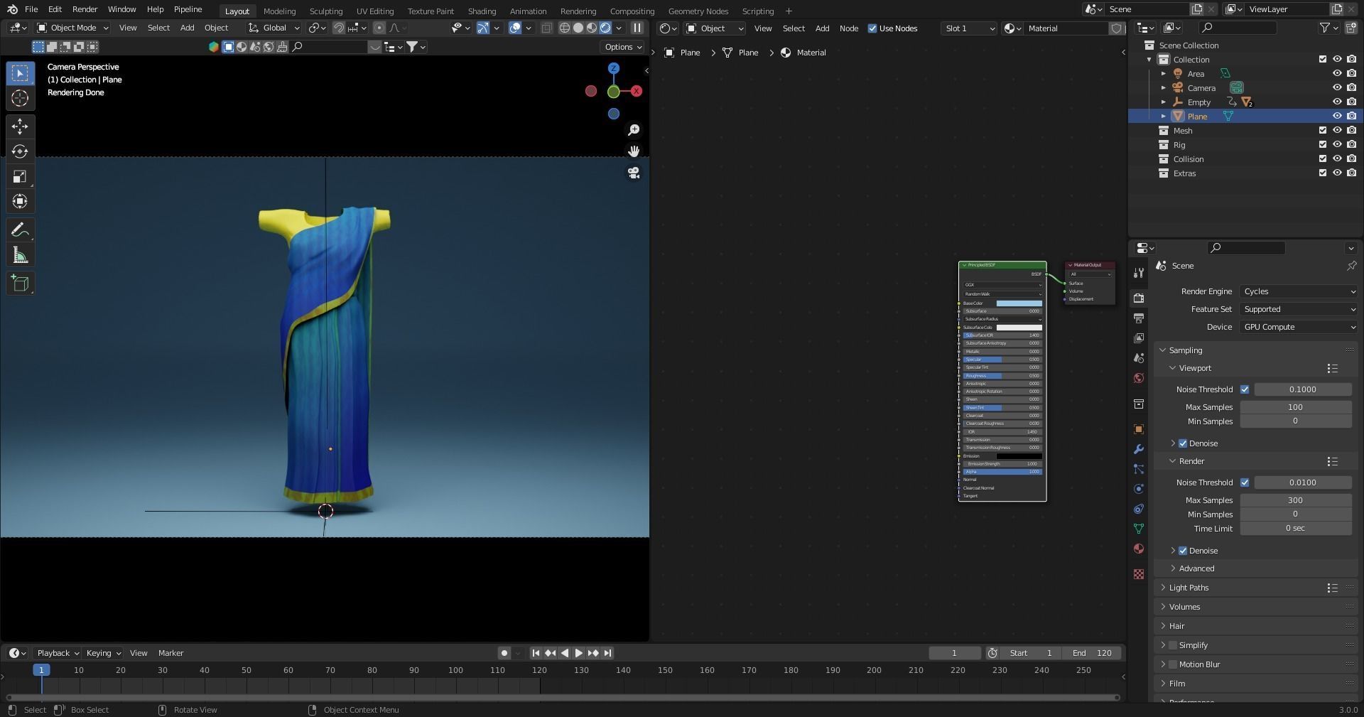 Indian Saree 3D model | CGTrader
