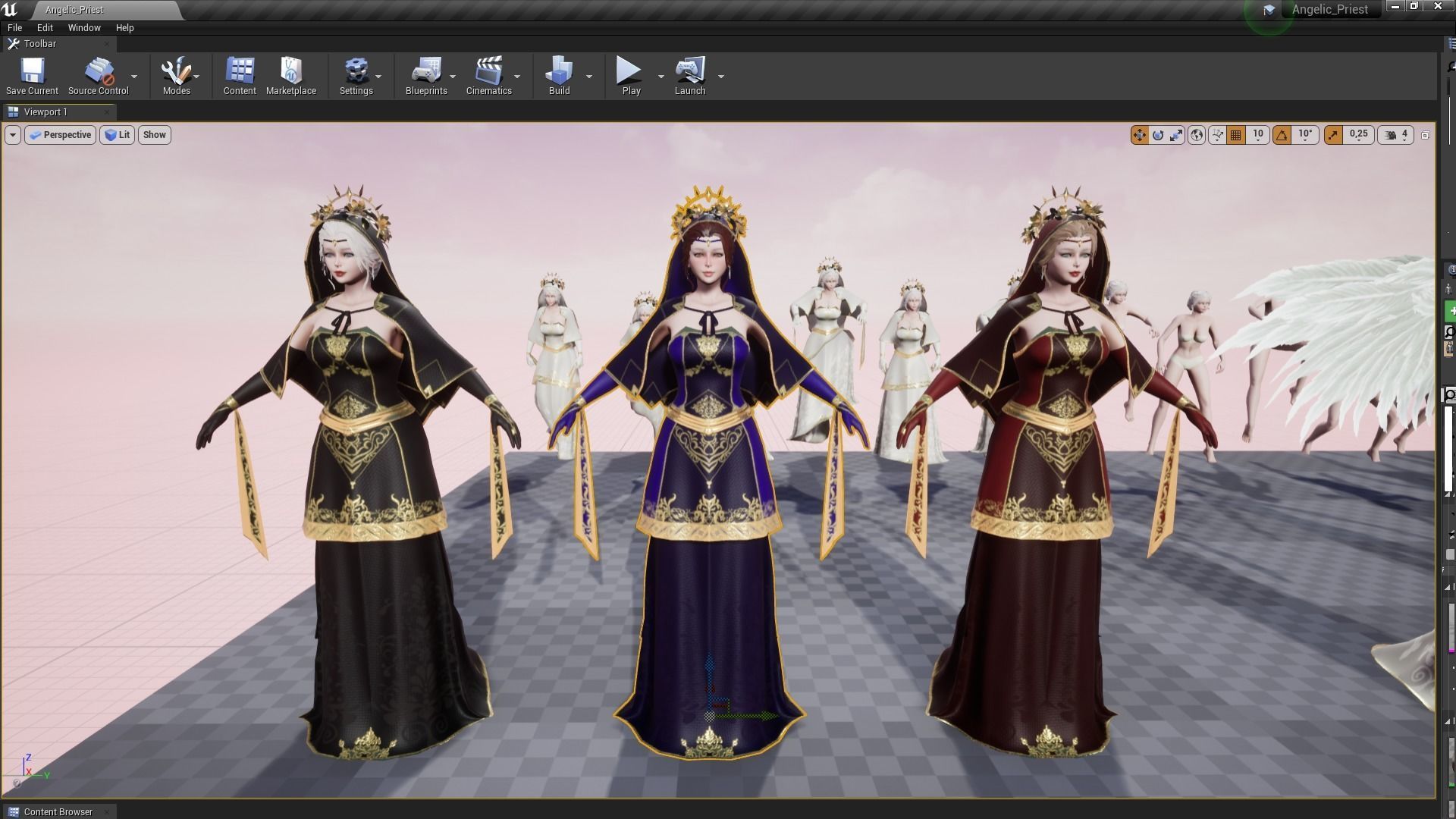 3D model Angelic Priest VR / AR / low-poly rigged | CGTrader