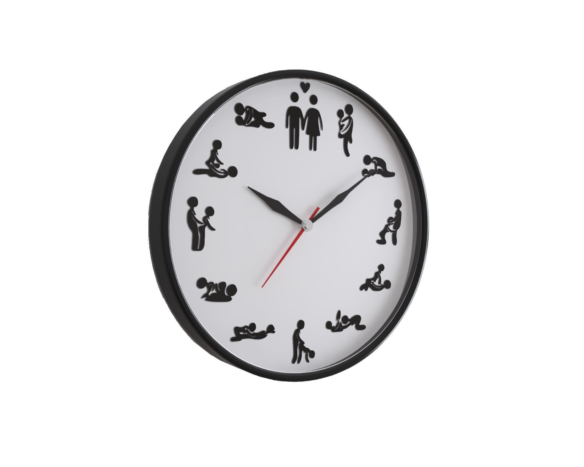 Funny wall clock 3D model | CGTrader