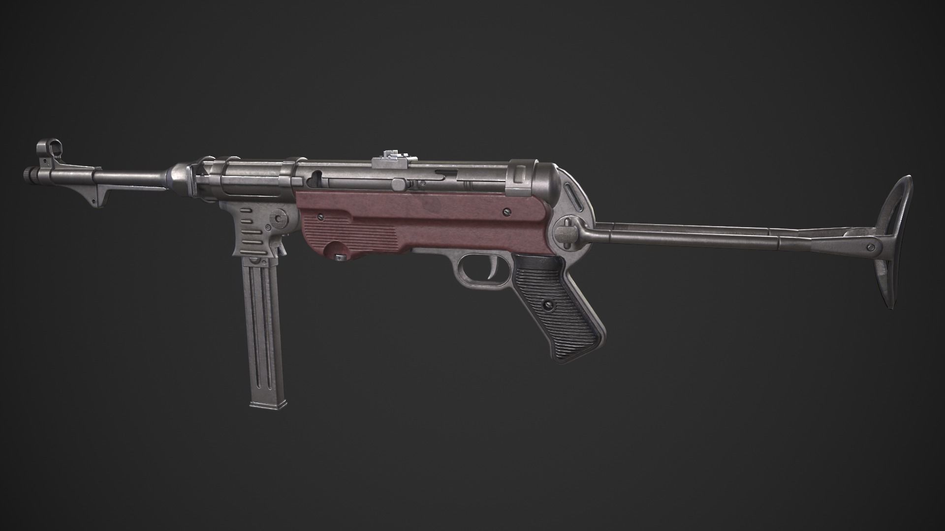 3D model MP40 Submachine Gun VR / AR / low-poly | CGTrader