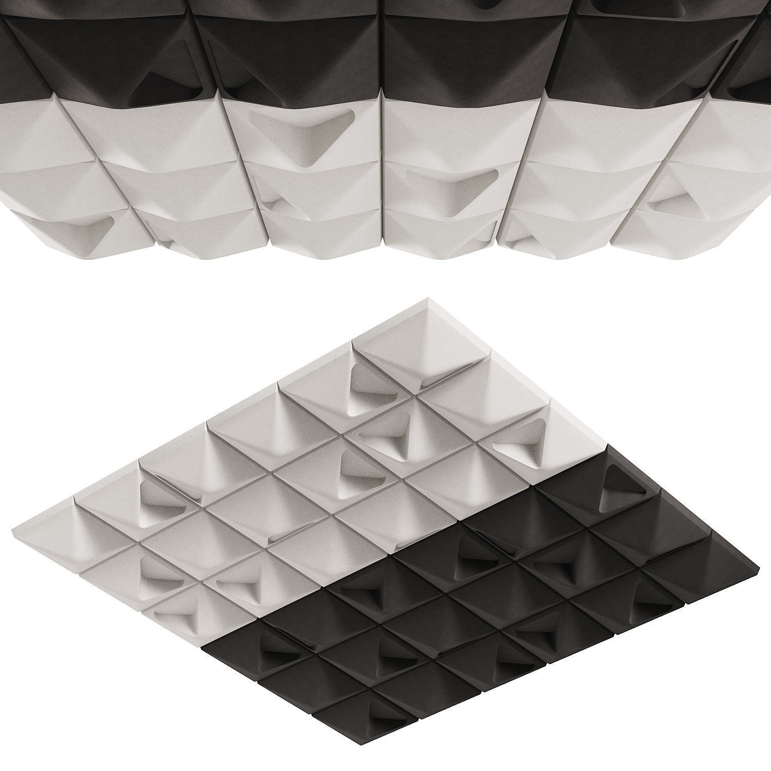 Pyramid Acoustic Ceiling Tile 3D model | CGTrader