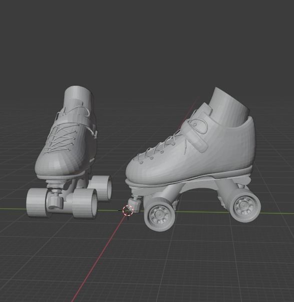 rollerskates pair of roller skates 3D model 3D printable | CGTrader