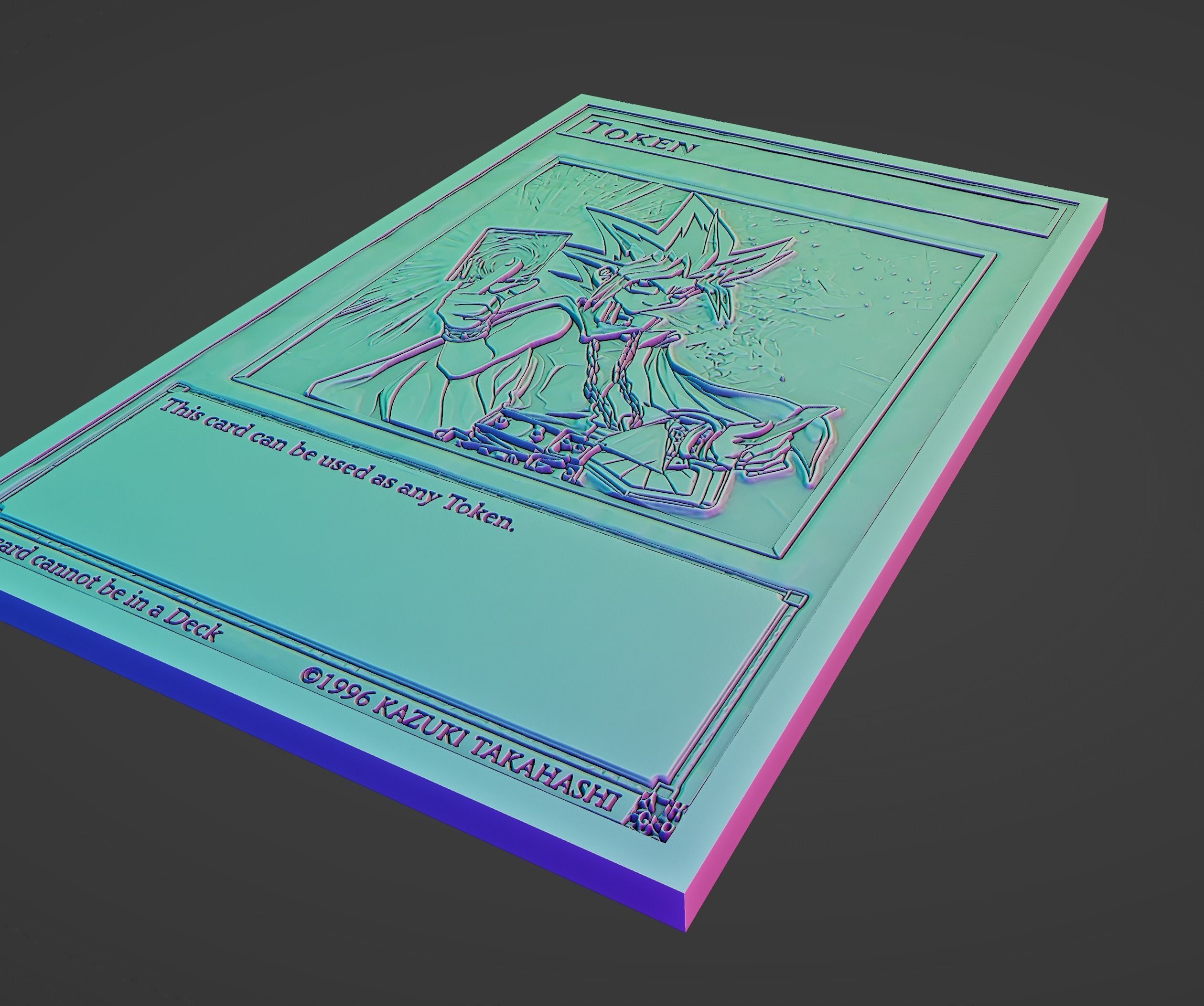 yami yugi - yugioh token card 3D model 3D printable | CGTrader