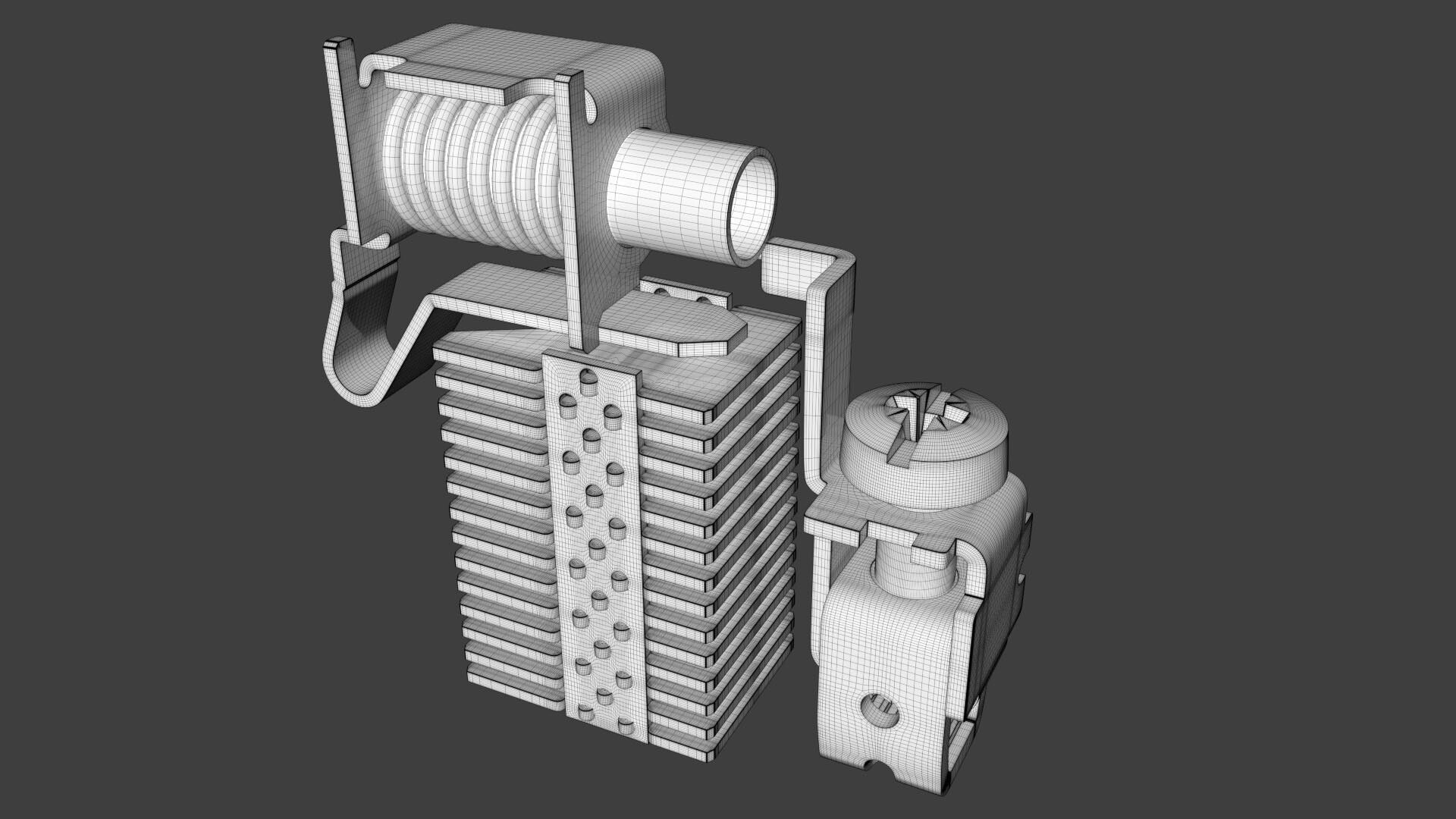 Electrical fuse with detailed internal parts 3D model | CGTrader