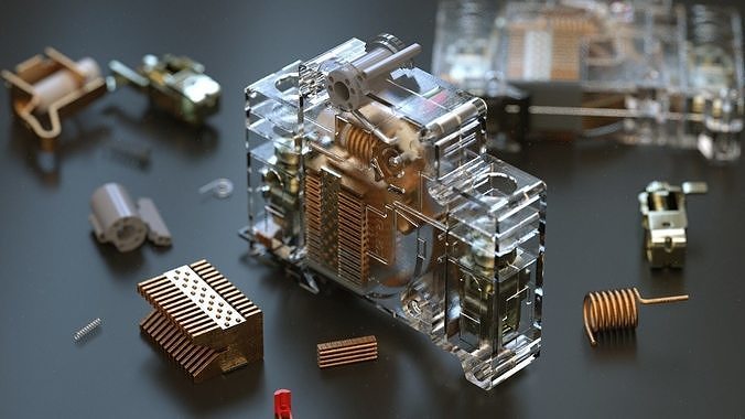 Electrical fuse with detailed internal parts 3D model | CGTrader