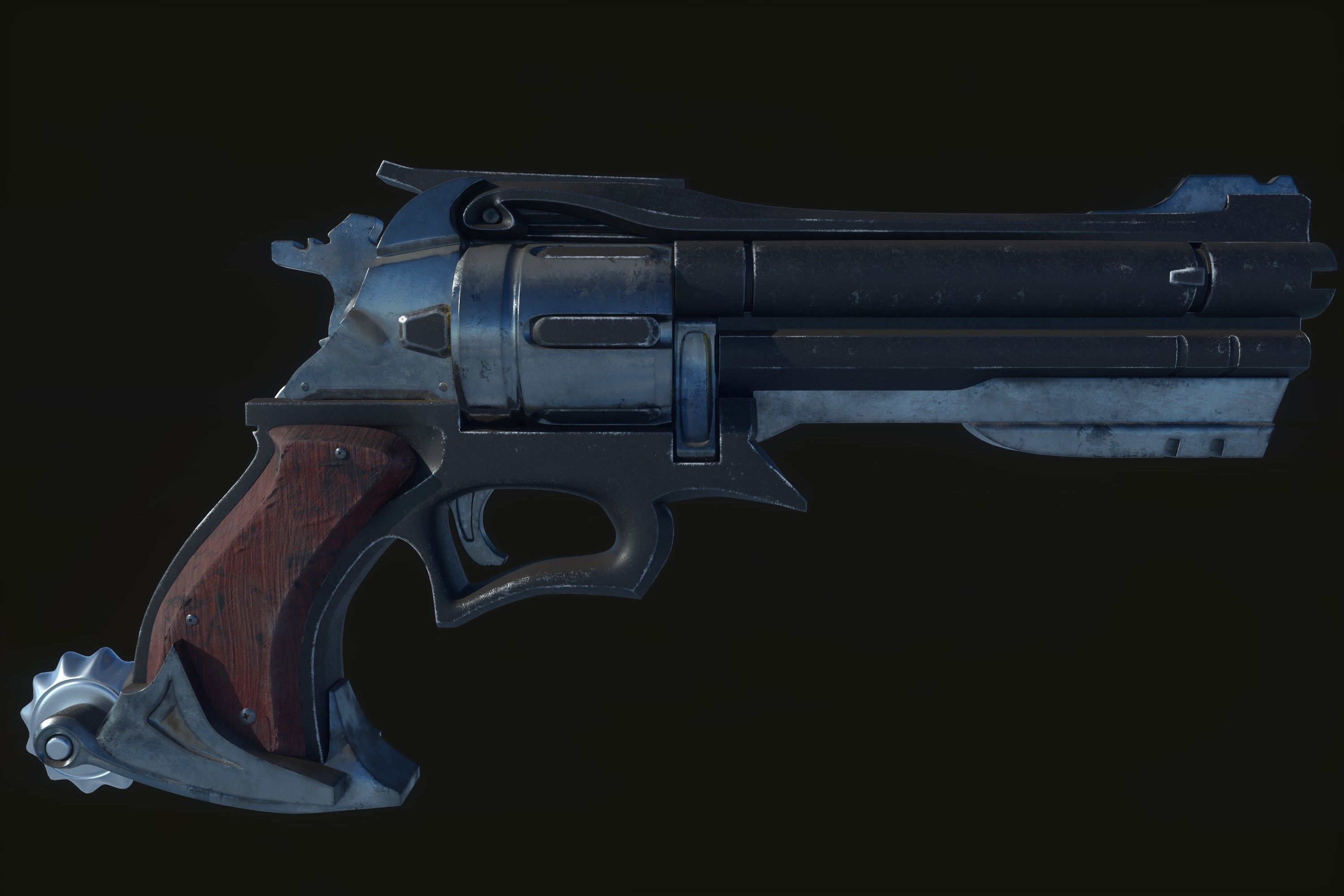 Revolver-pistol- Model and Textures 3D model | CGTrader