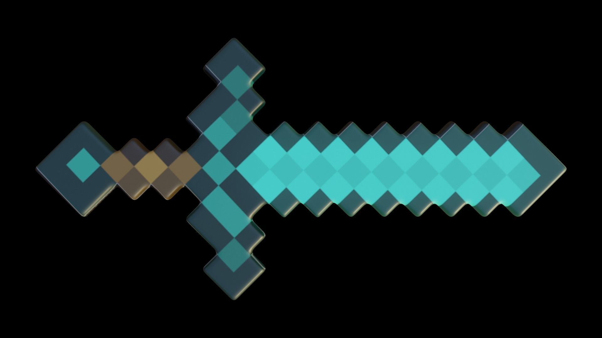 Minecraft Printable Sword 3D model 3D printable | CGTrader