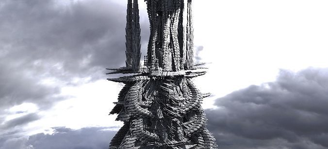 Dark Fusion Core City Alien Bridge Kit bash 1 3D model | CGTrader