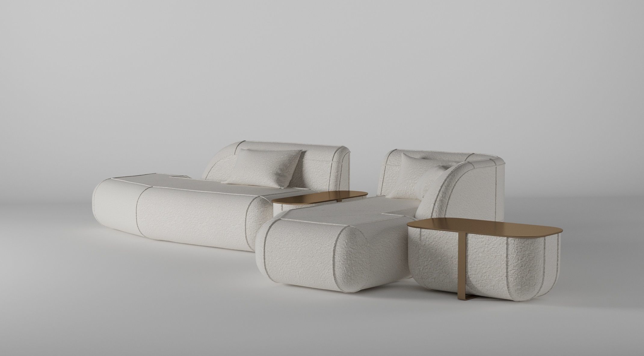 RAFT modular sofa free 3D model | CGTrader