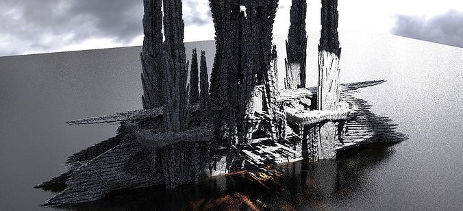 Fusion Core Towers Kitbash Extended 3D model | CGTrader