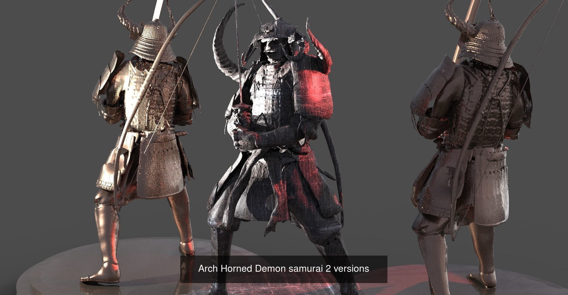 Samurai Warrior statues 3D Model Collection | CGTrader