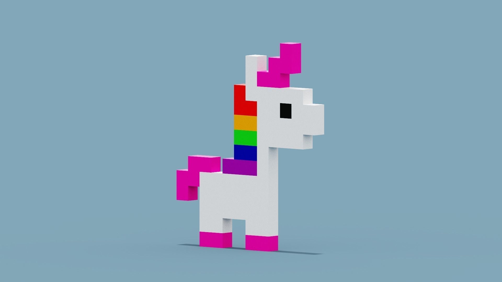 3D model Pixel Unicorn VR / AR / low-poly | CGTrader