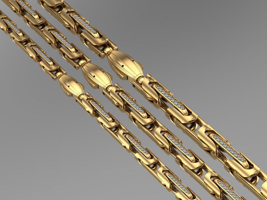 3 SIZE CHAIN NECK WIHT LOCK JUST STL 3D model | CGTrader