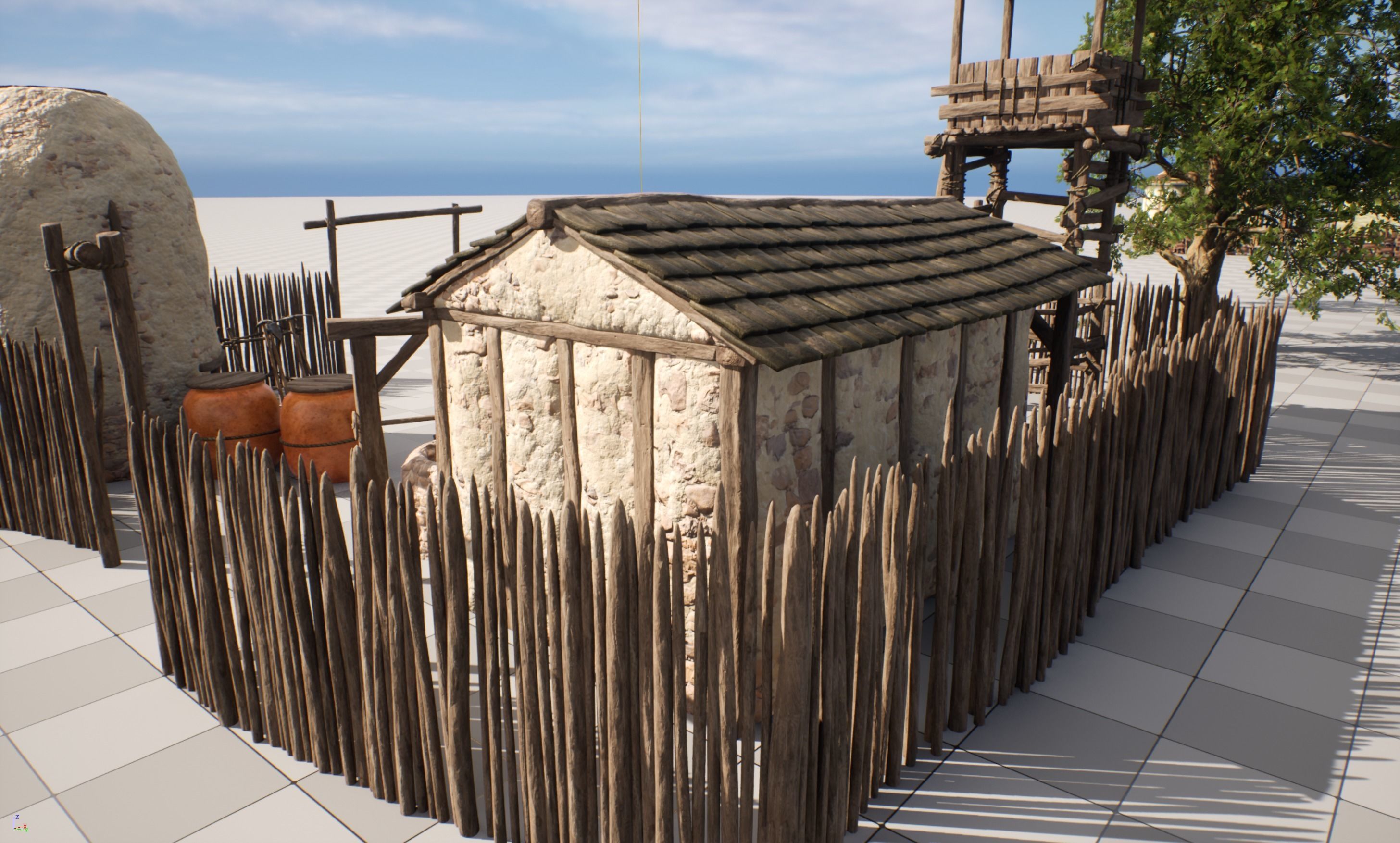3D model AoM Greek Settlement Remake VR / AR / low-poly | CGTrader