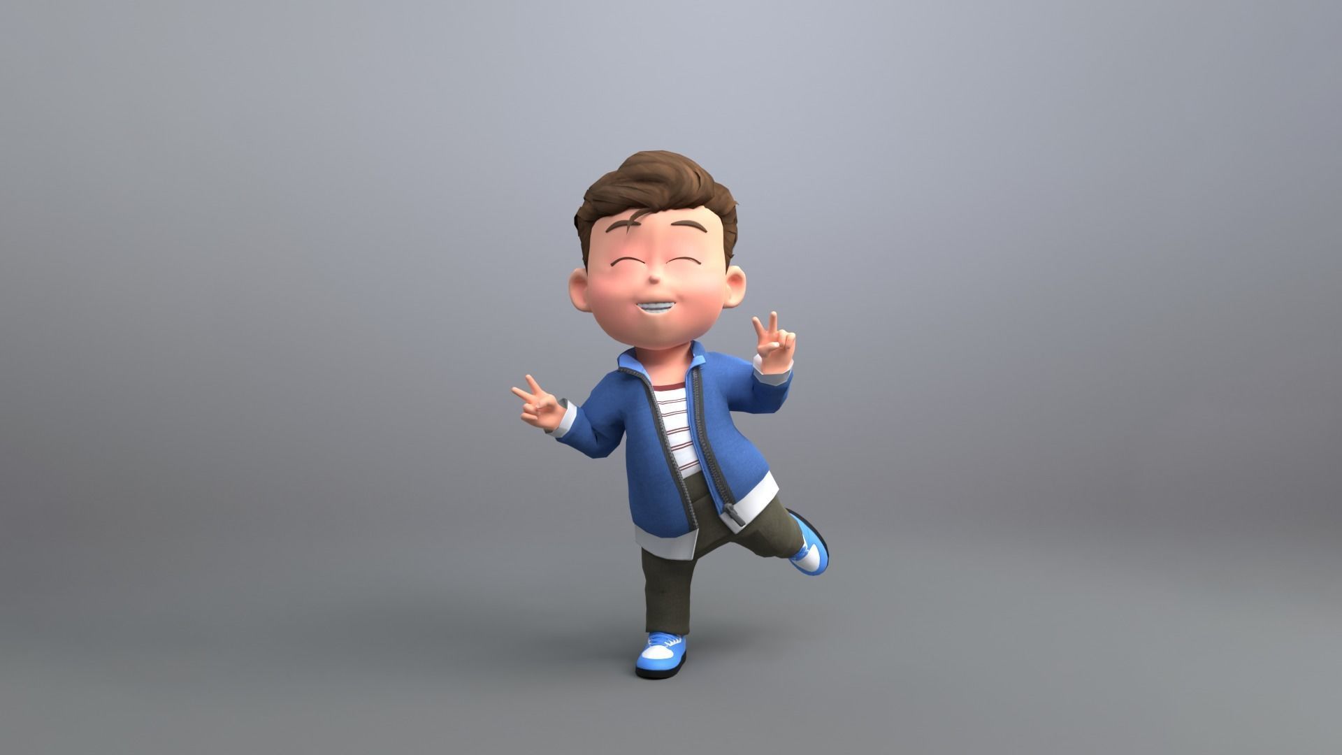 Boy Cartoon Character 2 3D model | CGTrader