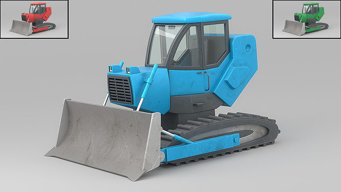 3D model Cartoon Bulldozer VR / AR / low-poly | CGTrader
