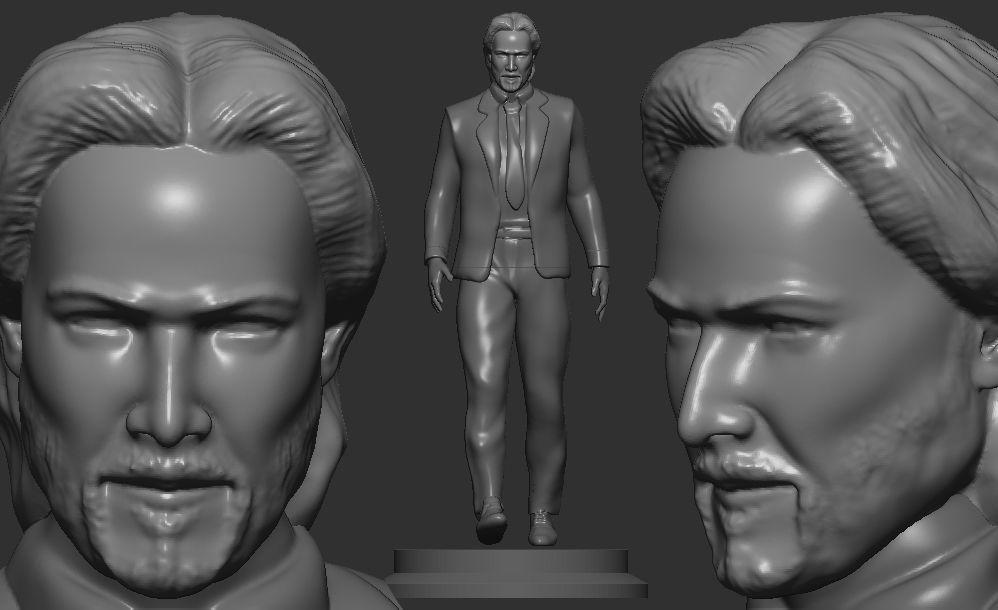 John Wick 3D model 3D printable | CGTrader