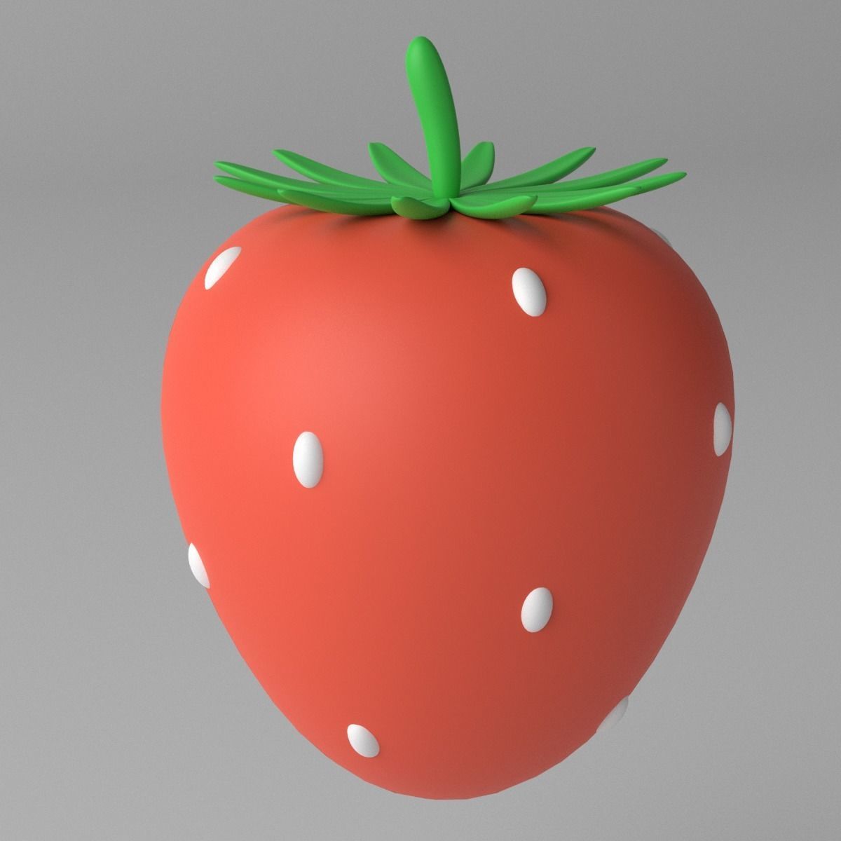 3D model Cartoon Cute Strawberry Fruit VR / AR / low-poly | CGTrader
