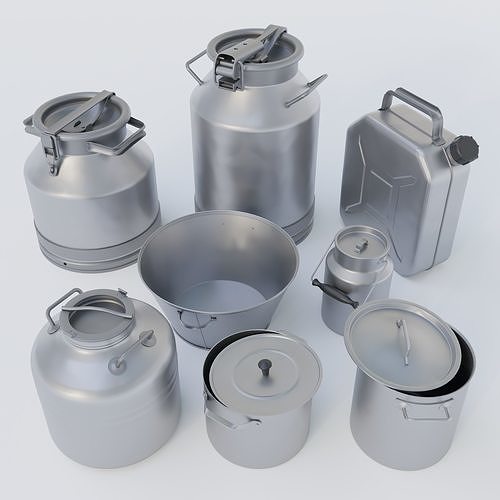 Metal containers 3D model | CGTrader