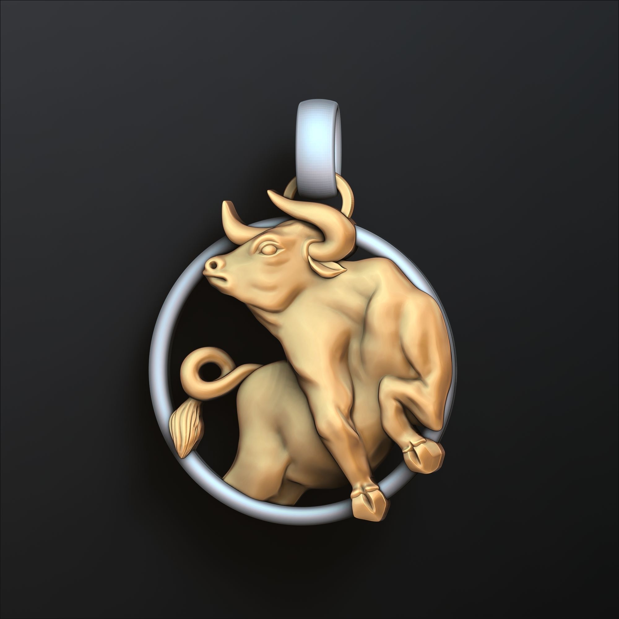 Zodiac Horoscope Taurus Pendant 3D model 3D printable | CGTrader