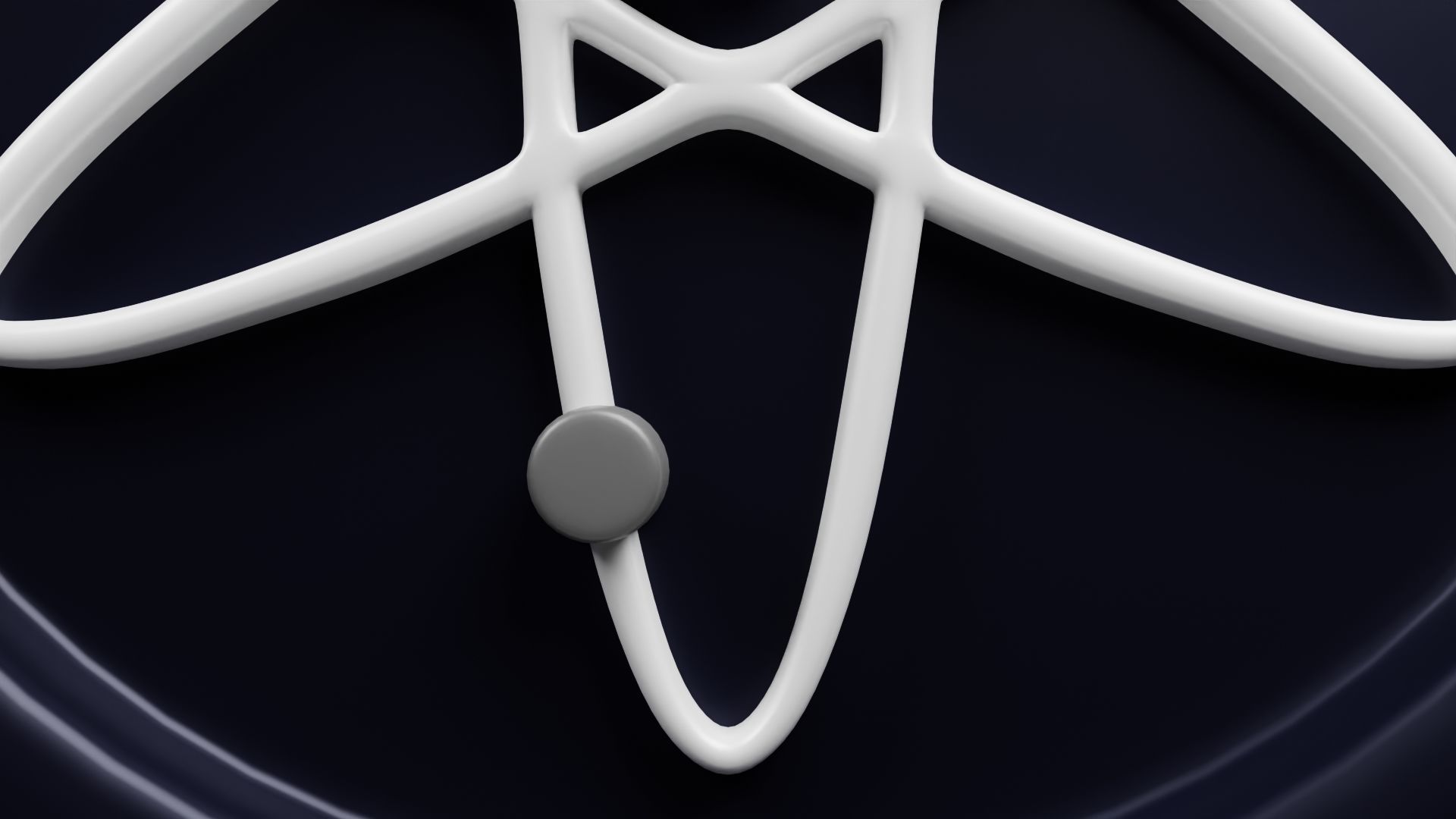 Cosmos or ATOM Dark Blue Crypto Coin with cartoon style 3D model | CGTrader