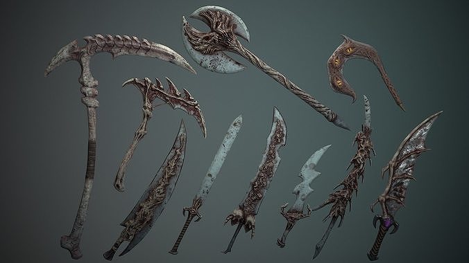 3D model organic weapons VR / AR / low-poly | CGTrader