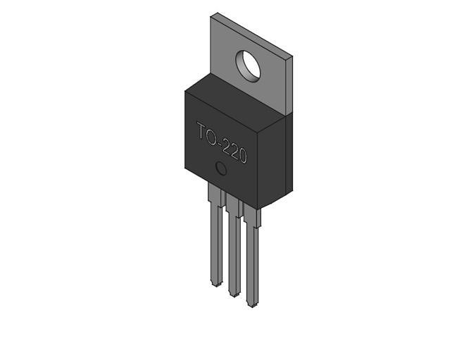 TO220 transistor case 3D model | CGTrader
