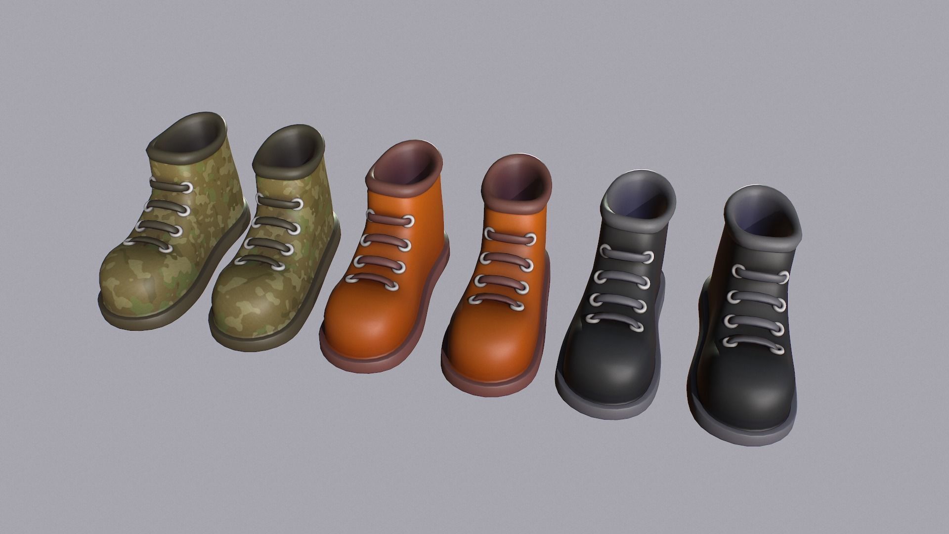 3D model Cartoon Boots VR / AR / low-poly | CGTrader
