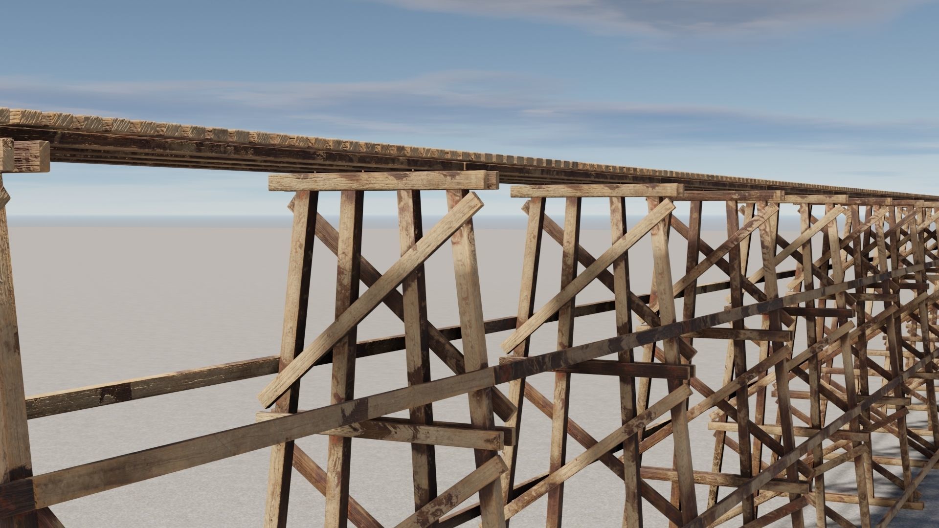 3D model Wood trestle bridge 3D model VR / AR / low-poly | CGTrader
