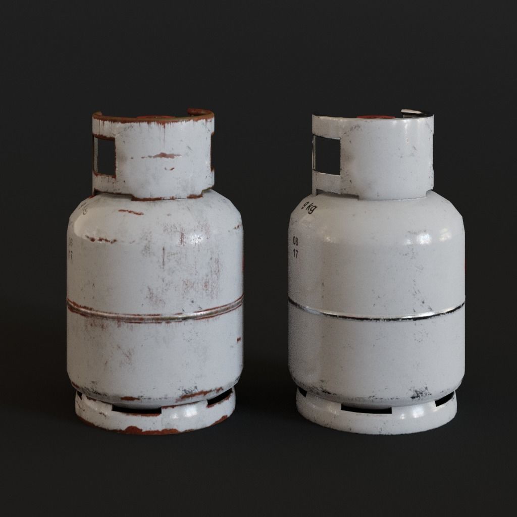 3D model Gas Bottle 9kg Prop Game-Ready VR / AR / low-poly | CGTrader