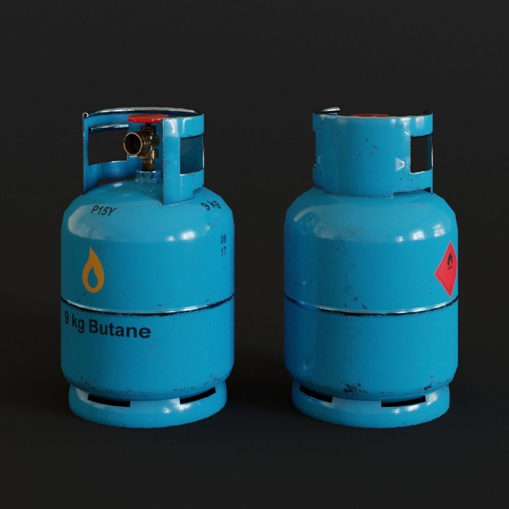3D model Gas Bottle 9kg Prop Game-Ready VR / AR / low-poly | CGTrader
