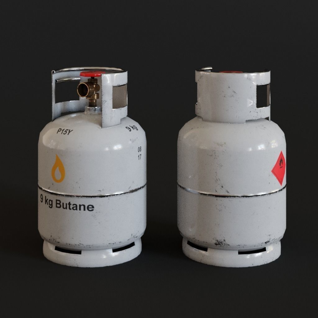 3D model Gas Bottle 9kg Prop Game-Ready VR / AR / low-poly | CGTrader
