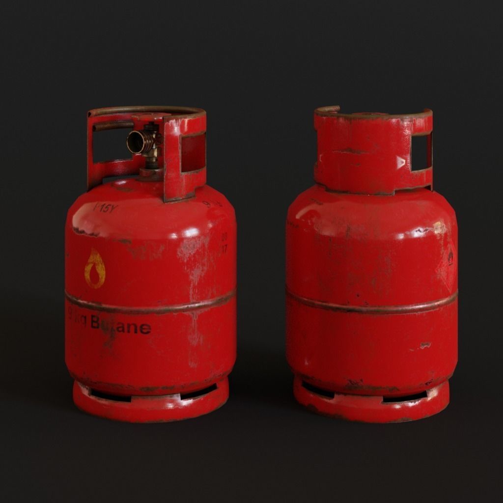 3D model Gas Bottle 9kg Prop Game-Ready VR / AR / low-poly | CGTrader