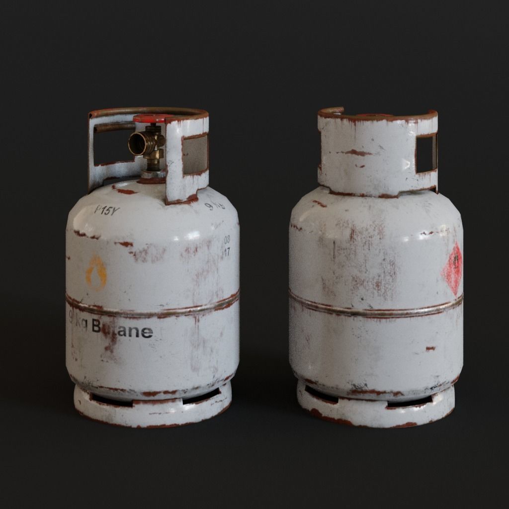 3D model Gas Bottle 9kg Prop Game-Ready VR / AR / low-poly | CGTrader