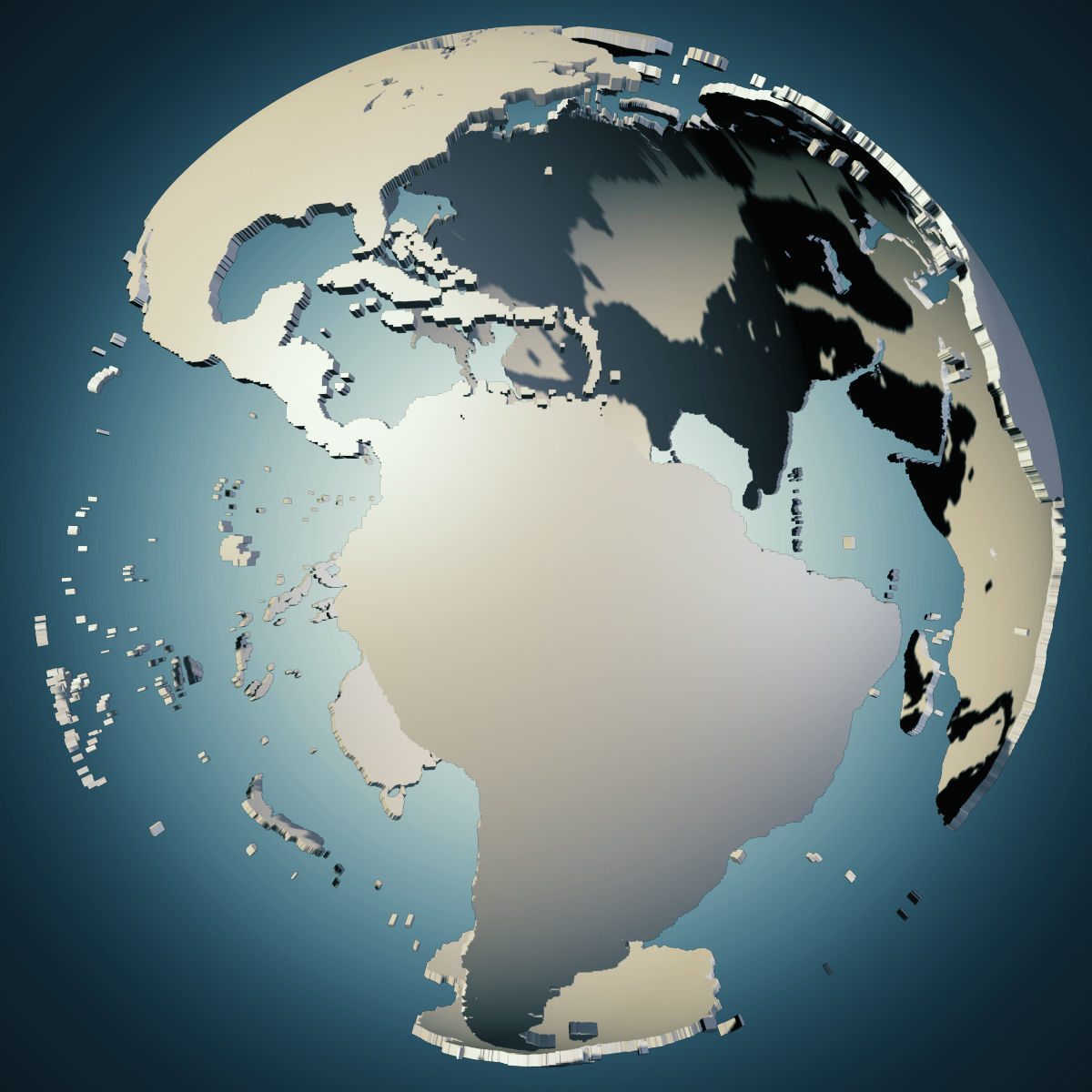 earth continents globe 3D Model 3D model | CGTrader